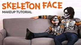 Skeleton Face Makeup Tutorial - HalloweenCostumes.com Blog