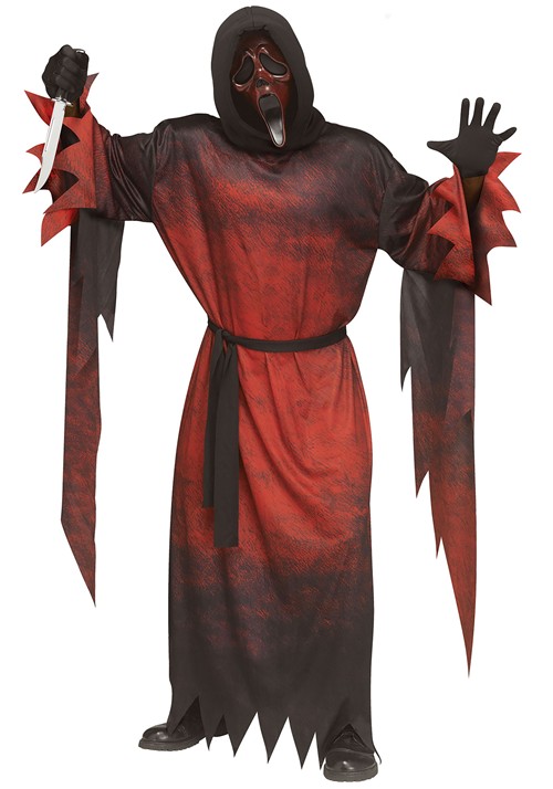 Adult Ghost Face Midnight Red Costume | Scream Costumes