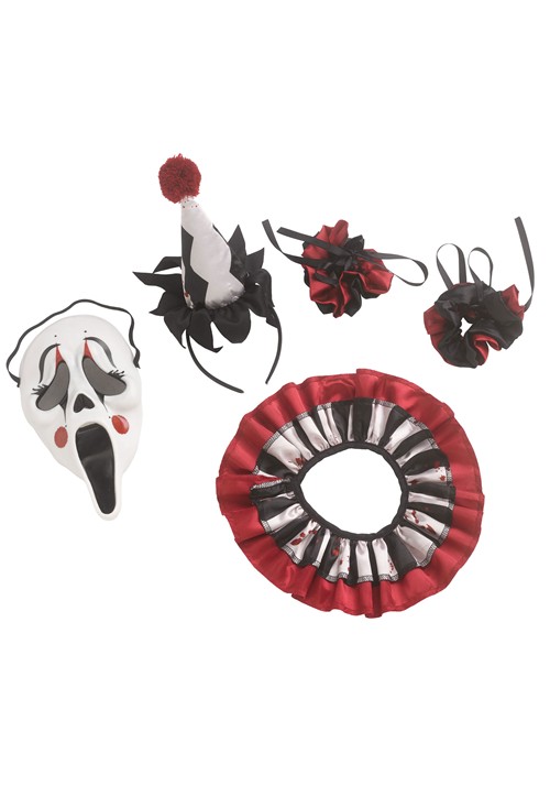 Girl's Ghost Face Harlequin Costume | Scream Costumes
