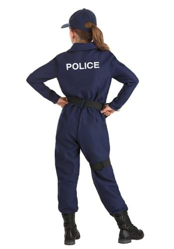 Girl's Tactical Cop Jumpsuit Costume