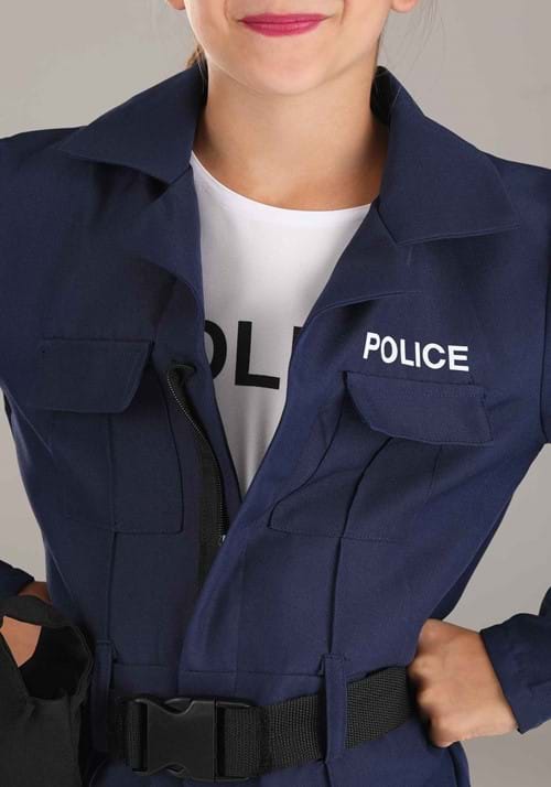 Girl's Tactical Cop Jumpsuit Costume