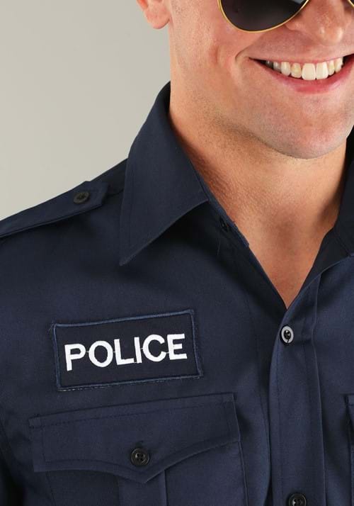 Long Sleeve Police Men's Costume Shirt | Police Costumes
