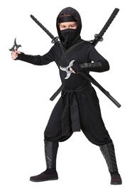 Stealth Shinobi Black Ninja Kids Costume Stealth Shinobi Black Ninja Kids Costume
