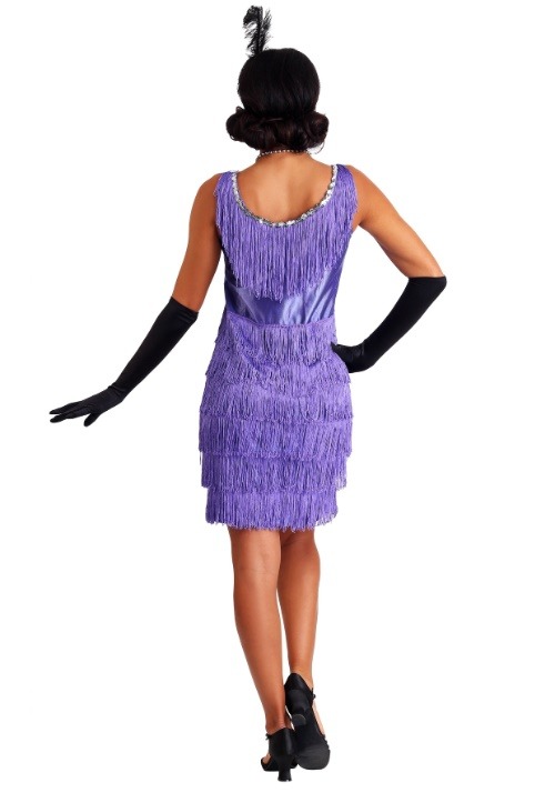 Fringe Purple Flapper Costume for Women