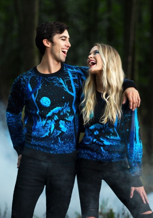 Prowling Werewolf Halloween Adult Sweater