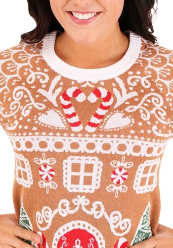 Gingerbread House Ugly Christmas Adult Sweater