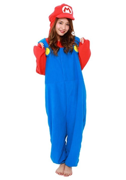 Super Mario Brothers Mario Kigurumi Costume for Adults