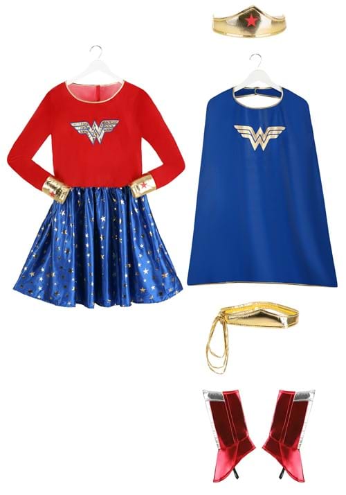 Plus Size Wonder Woman Women's Long Sleeved Costume Dress | Superhero ...