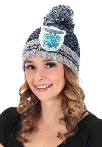 Ravenclaw Heathered Pom Blue and White Beanie