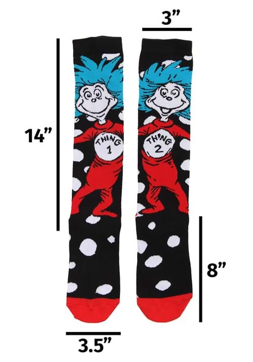 Knee High Thing 1 & Thing 2 Costume Socks