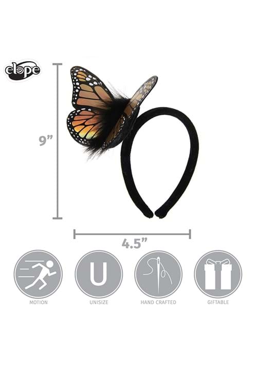 Springy Monarch Butterfly Headband Costume