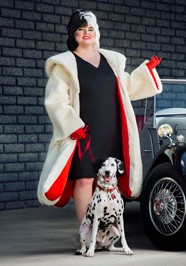Women s Deluxe Cruella De Vil Coat Costume Ubicaciondepersonas cdmx