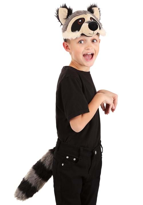 Raccoon Plush Headband & Tail Accessory Costume Kit | Animal Accessories