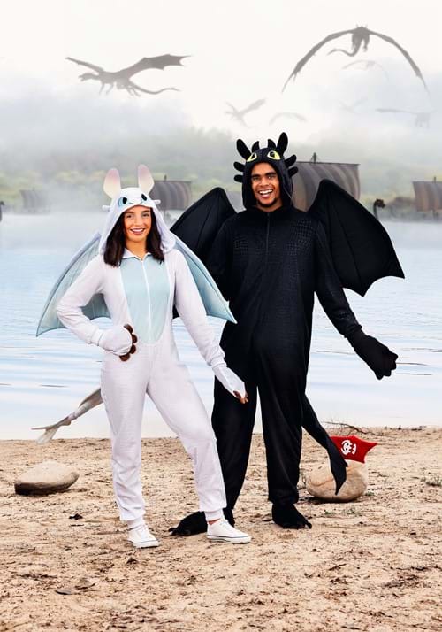 Women's How To Train Your Dragon Light Fury Costume | Adult Movie Costumes