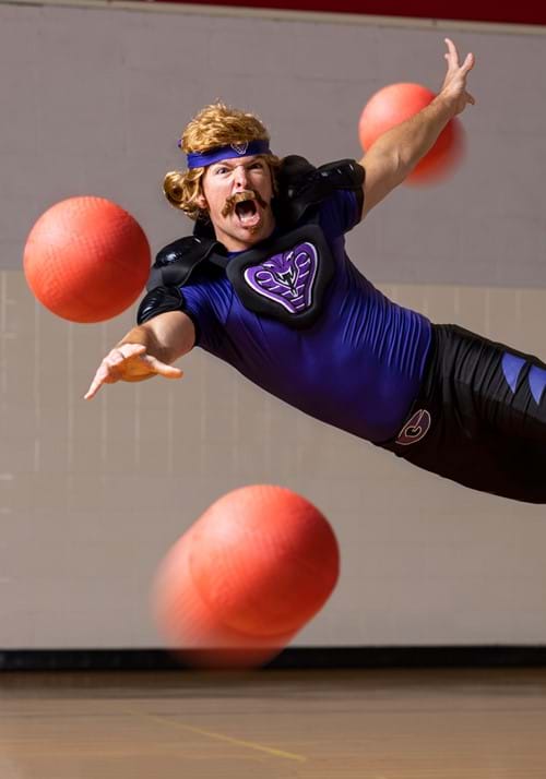 Dodgeball White Goodman Wig and Mustache Accessory Kit