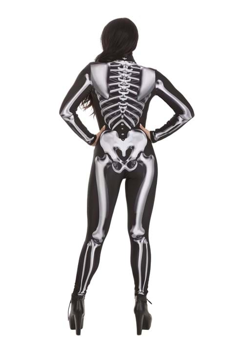 Metallic Silver Skeleton Costume for Women | Skeleton Costumes