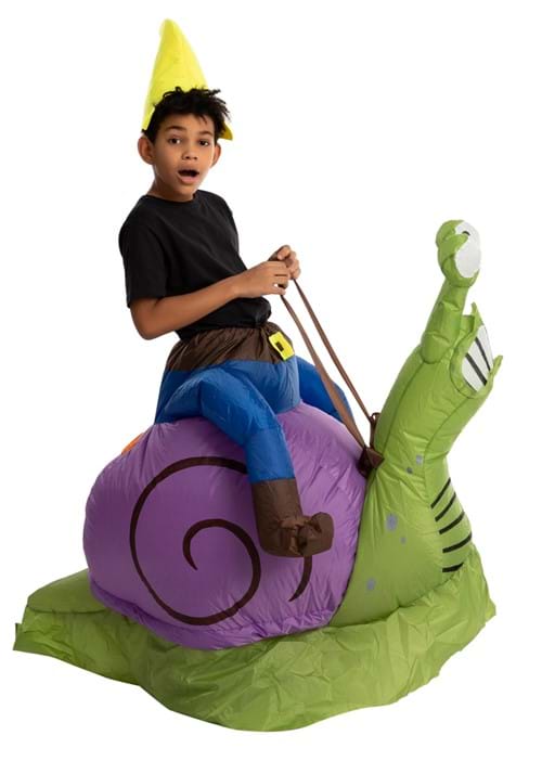 Kids Inflatable Grumpy Snail Ride-On Costume | Kid's Inflatable Costumes
