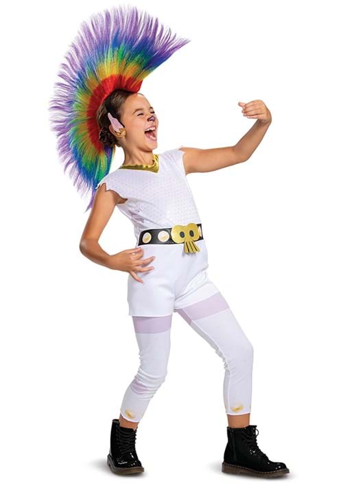 Trolls Barb Rainbow Classic Costume with Wig