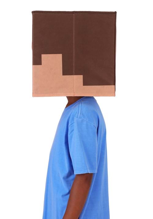 Adult Steve Block Head - Minecraft Costume Accessories