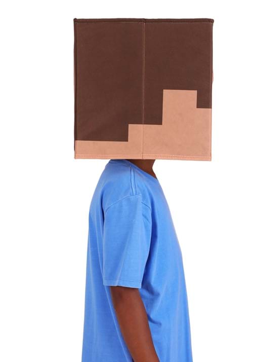 Adult Steve Block Head - Minecraft Costume Accessories