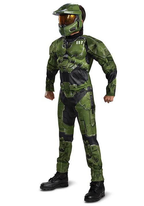 Kids Halo Infinite Master Chief Muscle Costume