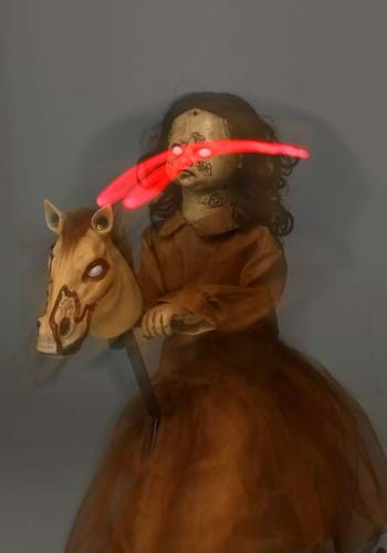 3.5FT Animated Rocking Horse with Talking Doll Prop