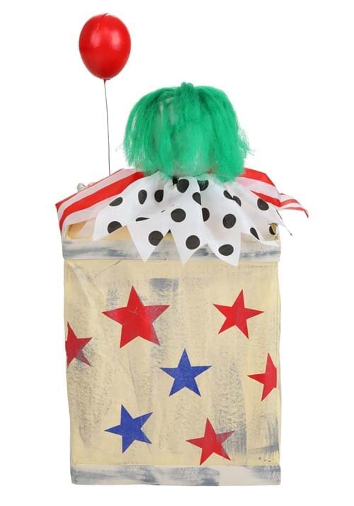 2.5FT Animated Laughing Evil Clown in Box Prop | Evil Clown Decorations