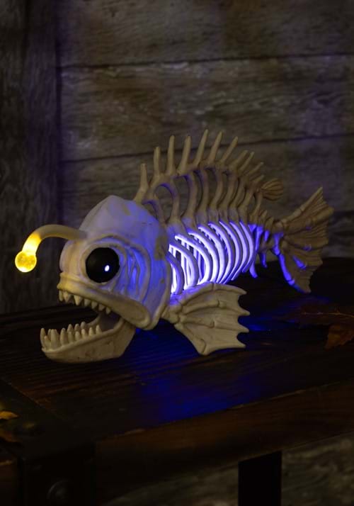 16-Inch Deep Sea Fish Light Up Decoration | Skeleton Animals