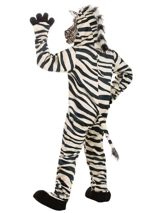 Zebra Mascot with Mouth Mover Mask for Adults