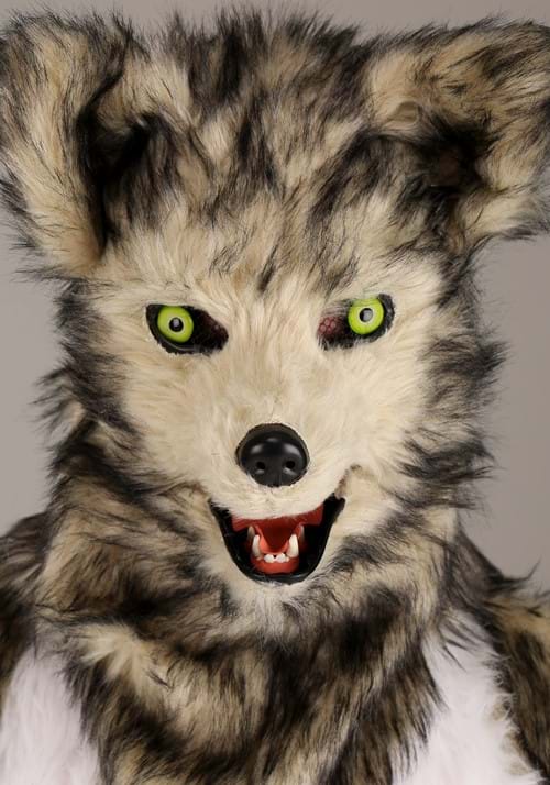Adult Wolf Mouth Mover Mask Mascot Costume