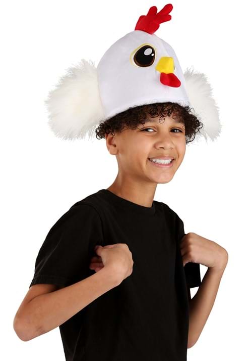 White Chicken Velour Costume Hat | Animal Accessories