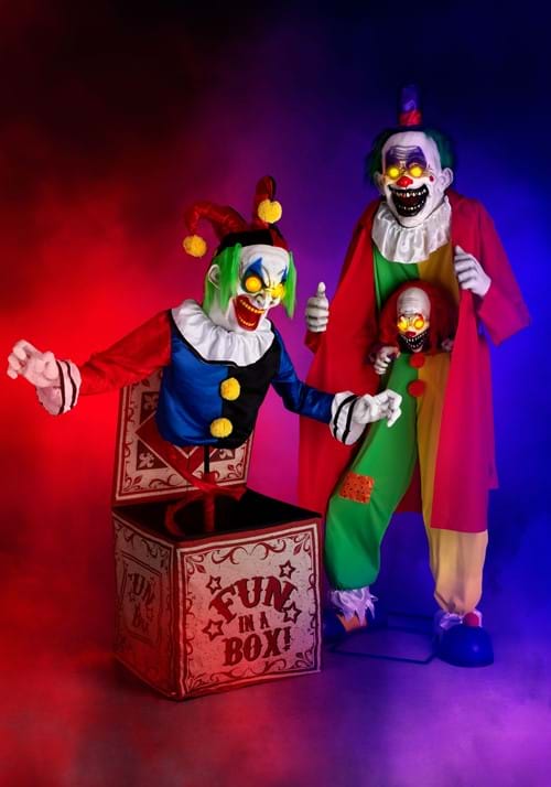 4FT Horrifying Jack in Box Animatronic Halloween Prop | Evil Clown ...