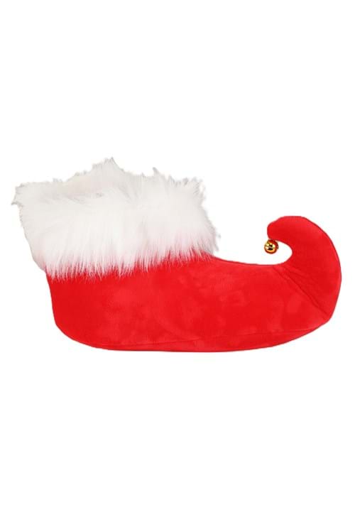 Red Elf Costume Shoes for Adults | Christmas Accessories