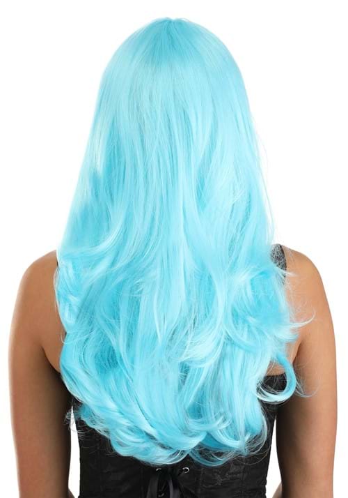 Full Light Blue Wavy Wig
