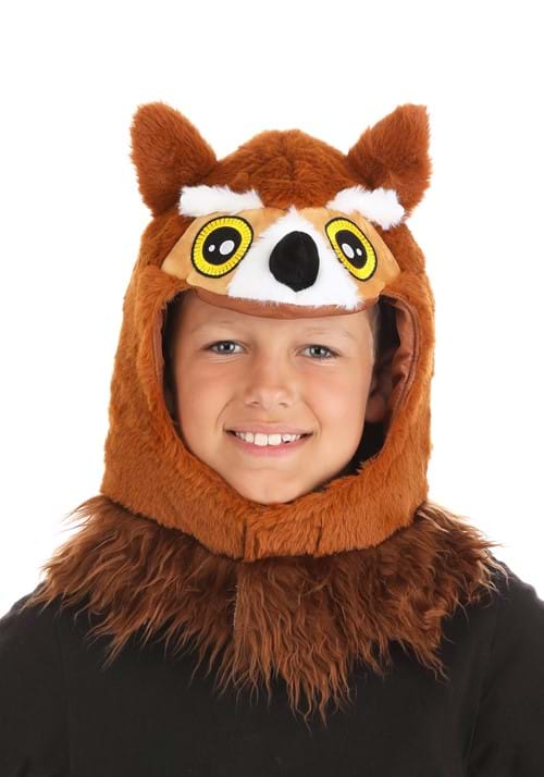 Open Owl Face Costume Hood/Mask