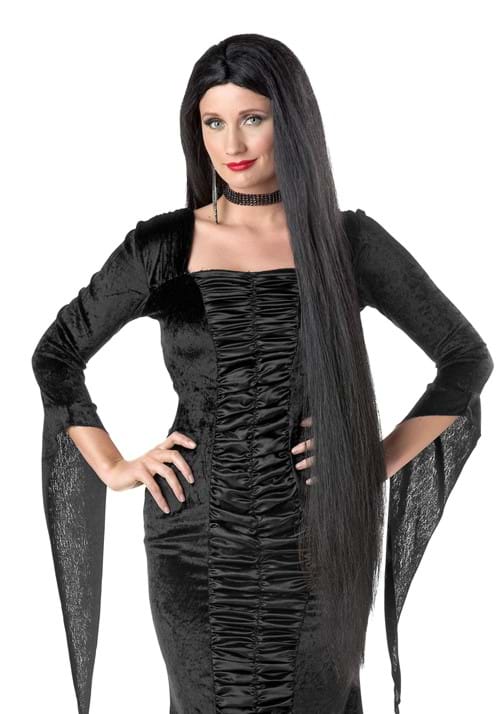 Women's 40 Inch Long Black Witch Wig