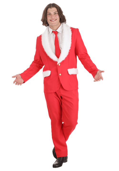 Men's Red Holiday Santa Suit Costume