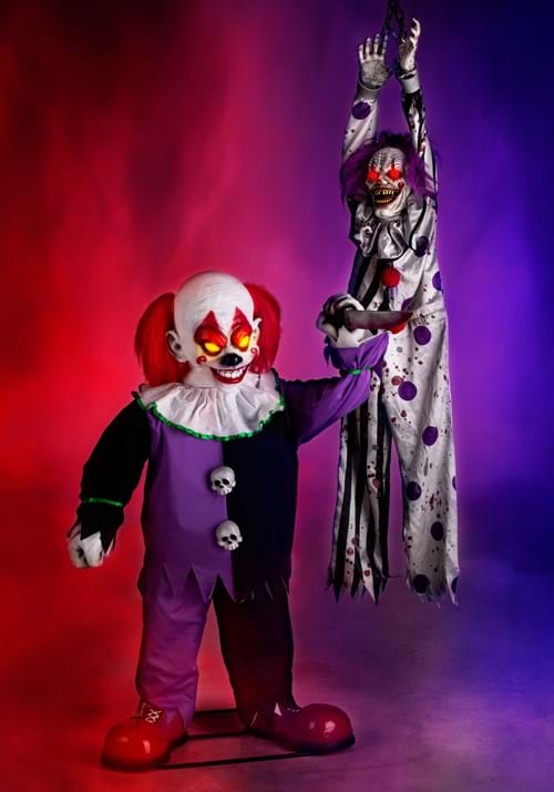 4.5FT Spine Shivering Shaking Animated Evil Clown Prop | Evil Clown ...