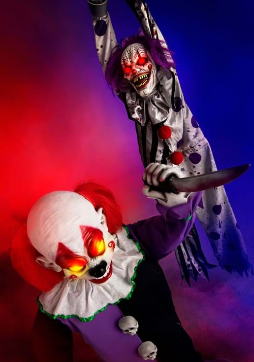 4.5FT Spine Shivering Shaking Animated Evil Clown Prop | Evil Clown ...