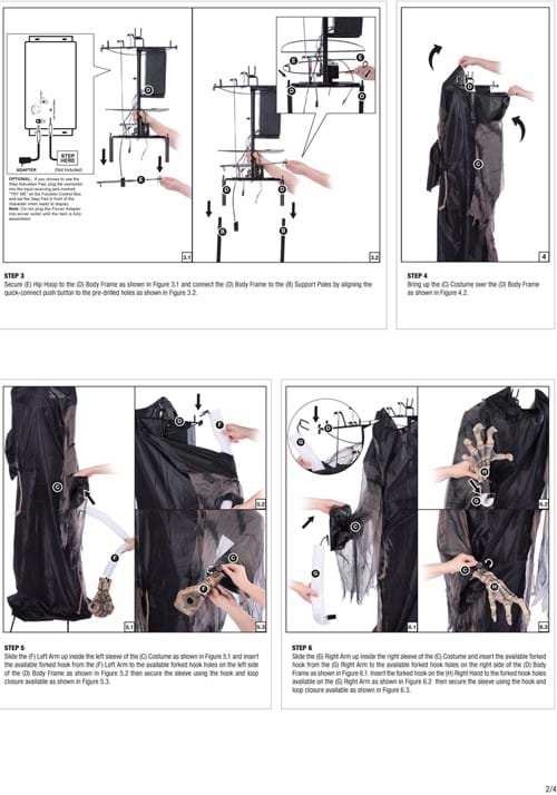 6 Foot Lunging Reaper Animated Halloween Decoration | Seasonal Visions ...