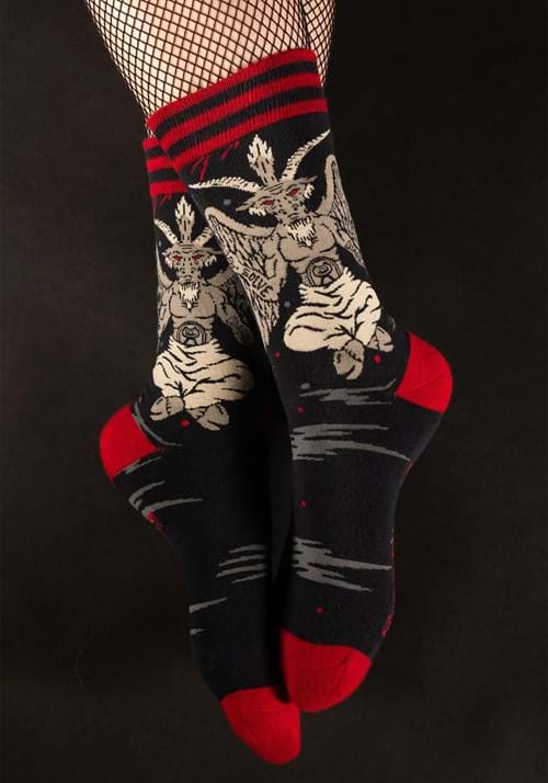Evil AF Baphomet Socks