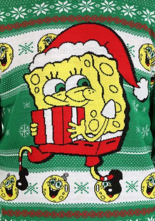 Adult Spongebob Present Ugly Christmas Sweater