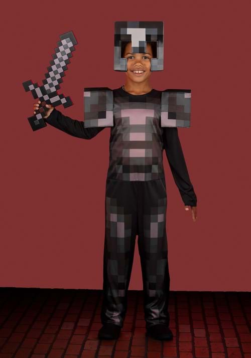 Minecraft Kid's Netherite Armor Jumpsuit Classic Costume | Minecraft ...