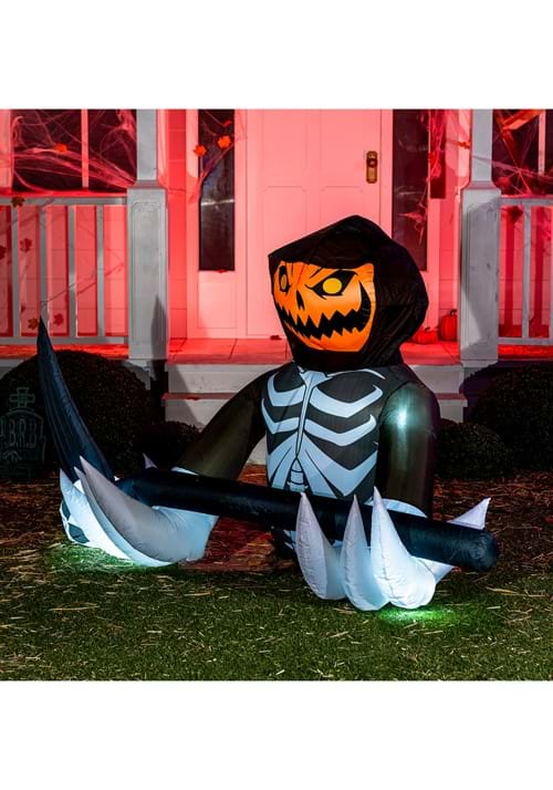 4FT Pumpkin Reaper Inflatable Prop Decoration | Halloween Inflatables