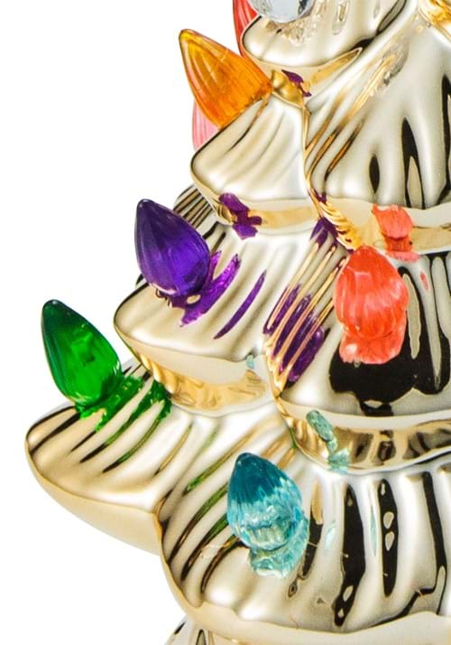 12-Inch Ceramic Gold Christmas Tree | Christmas Home Decorations