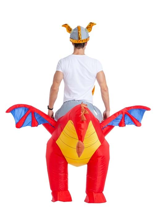 Inflatable Adult Riding-A-Fire Dragon Costume