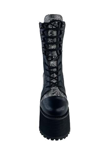 Spiderweb Raven Commando Platform Boots