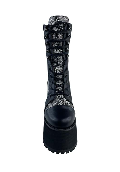 Spiderweb Raven Commando Platform Boots
