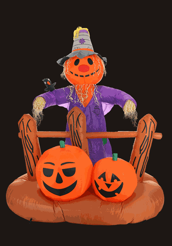 Halloween Scarecrow with Pumpkins Inflatable Prop