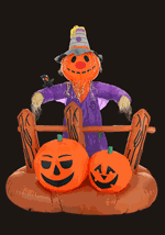 Halloween Scarecrow with Pumpkins Inflatable Prop